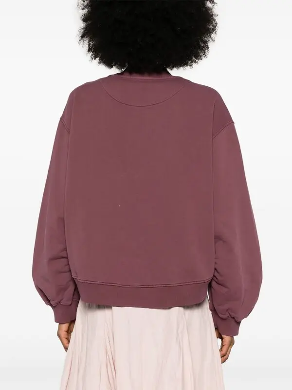 Attico Logo-embroidered Sweatshirt - Red
