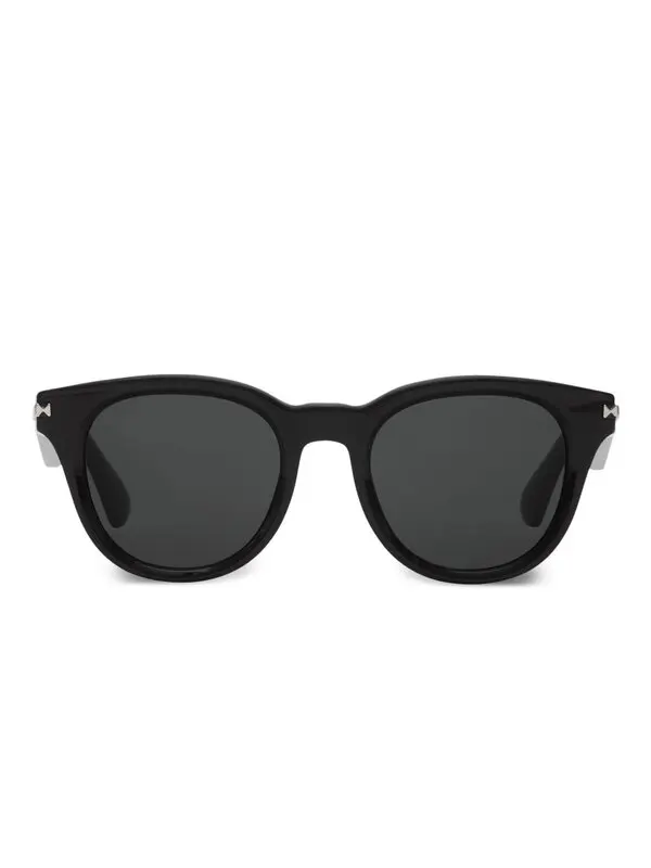 Burberry Logo Bar Round Sunglasses - Black