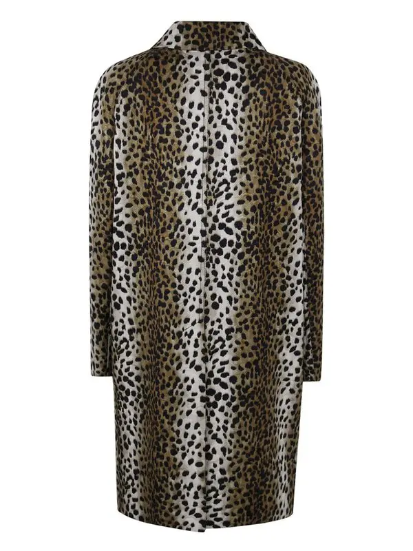 Blumarine Leopard-print Coat - Brown