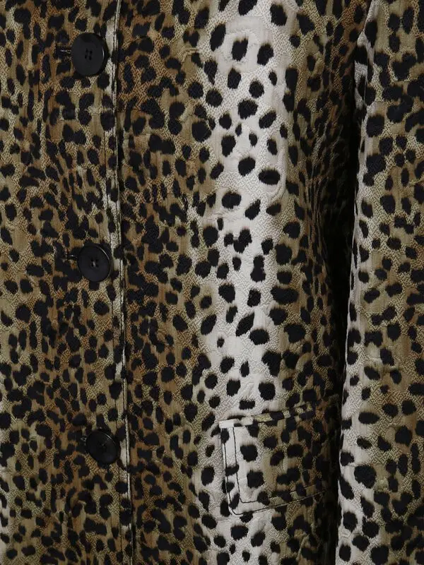 Blumarine Leopard-print Coat - Brown