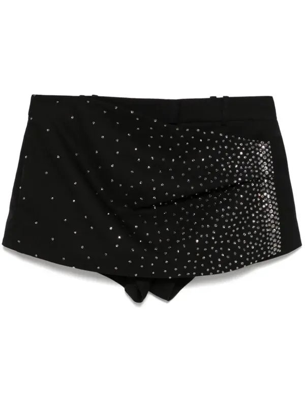 Attico Rhinestone-embellished Shorts