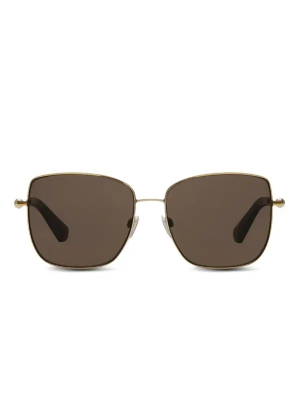 Burberry Logo Square Sunglasses - Gold