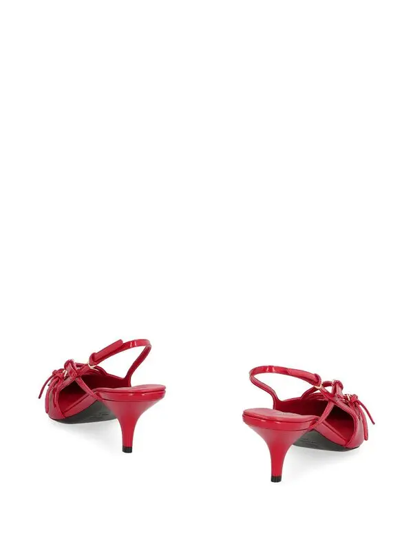 Miu Miu 50mm Leather Slingback Pumps - Red