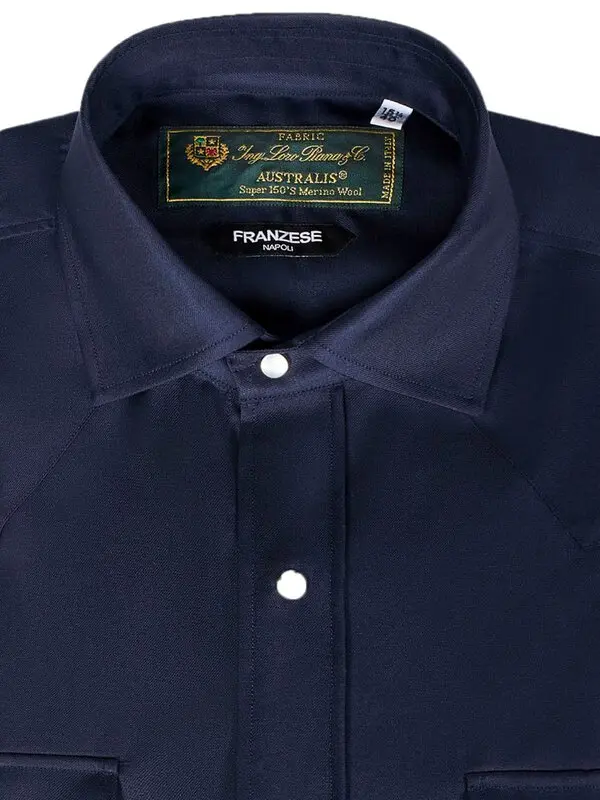 FRANZESE COLLECTION Virgin Wool Shirt - Blue