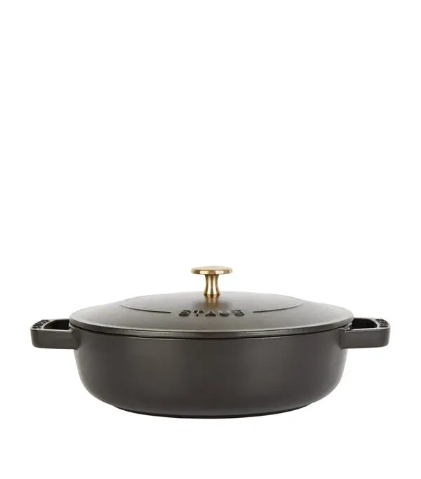STAUB Round Chistera Braiser Sauté Pan - Black