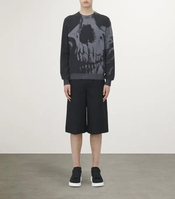 Alexander McQueen Wool Skull Sweater