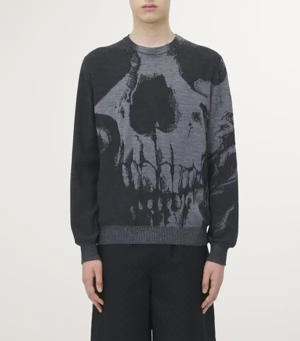 Alexander McQueen Wool Skull Sweater