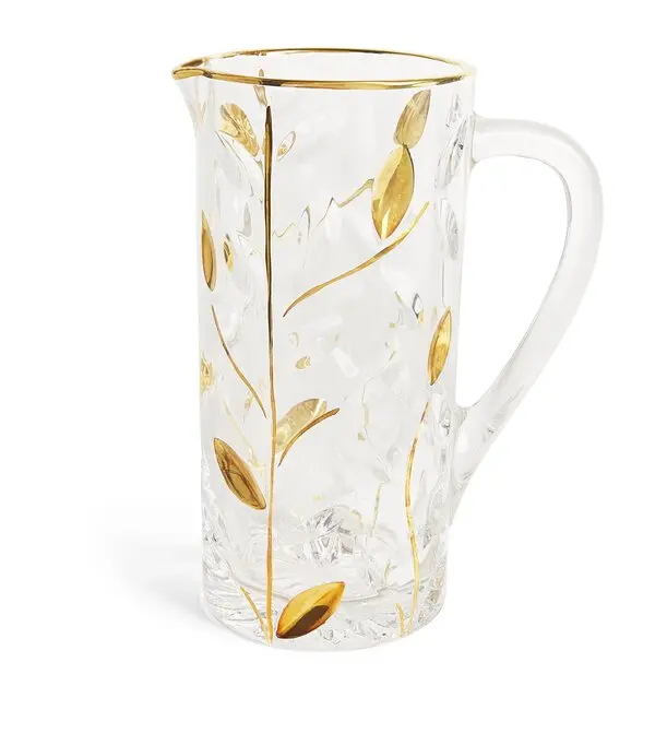 LES-OTTOMANS Crystal Jug - Gold