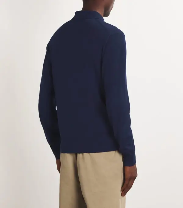 Sease Virgin Wool Lasca Polo Shirt - Navy