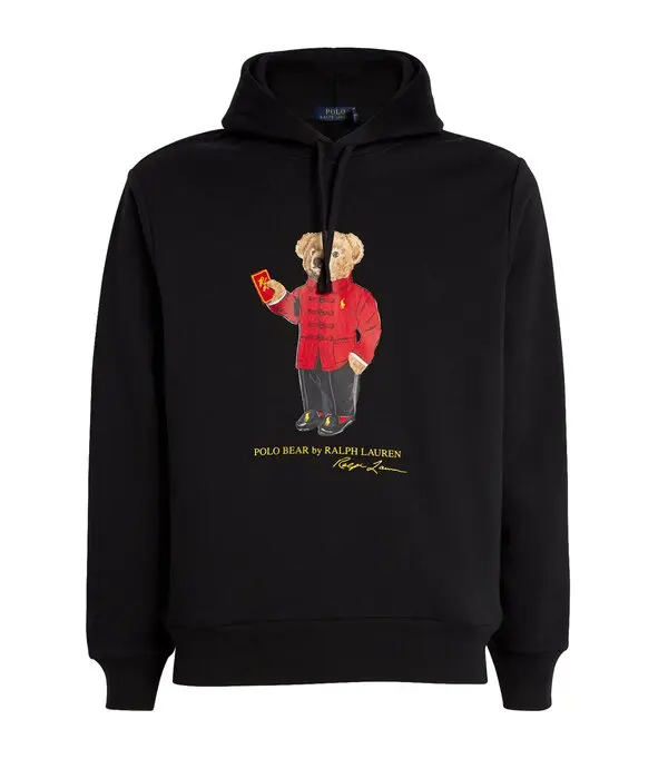 Ralph Lauren Cotton Polo Bear Hoodie In Black - 29% Off | Editorialist