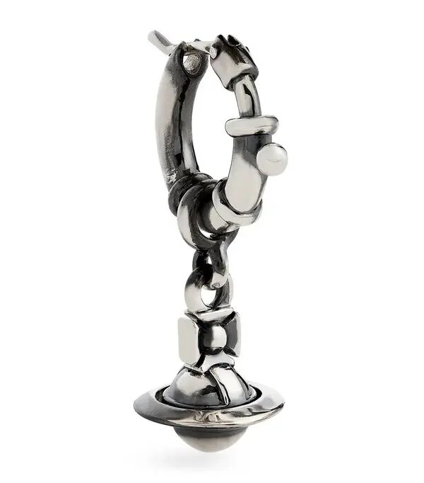 VIVIENNE WESTWOOD Pauliana Single Hoop Earring With Orb Charm - Silver