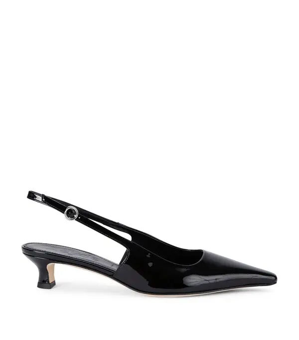 AeydĒ Patent Leather Slingback Pumps - Black
