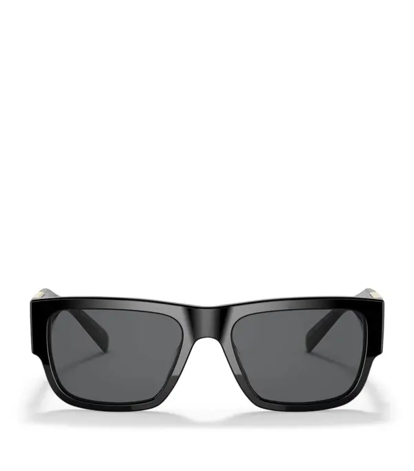 Versace Acetate Rectangle Sunglasses - Black