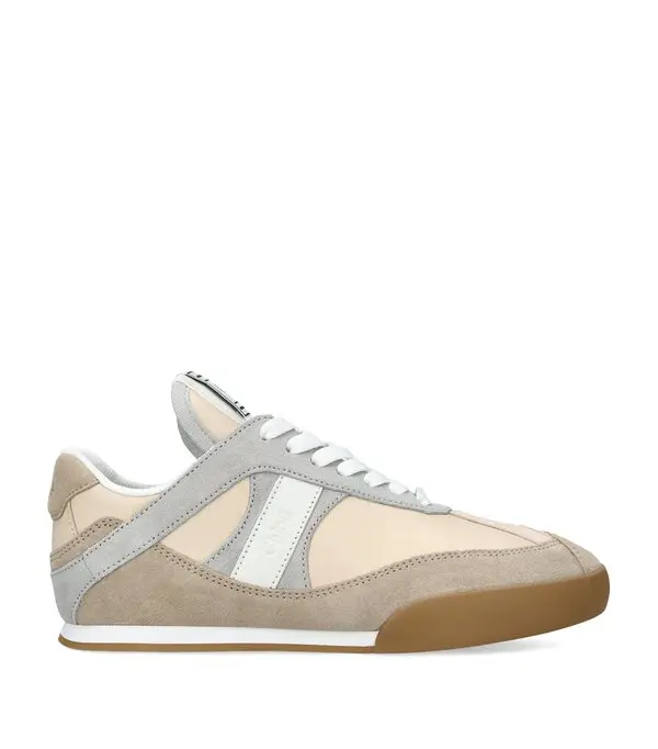 Chloé Leather Kick Sneakers - Grey