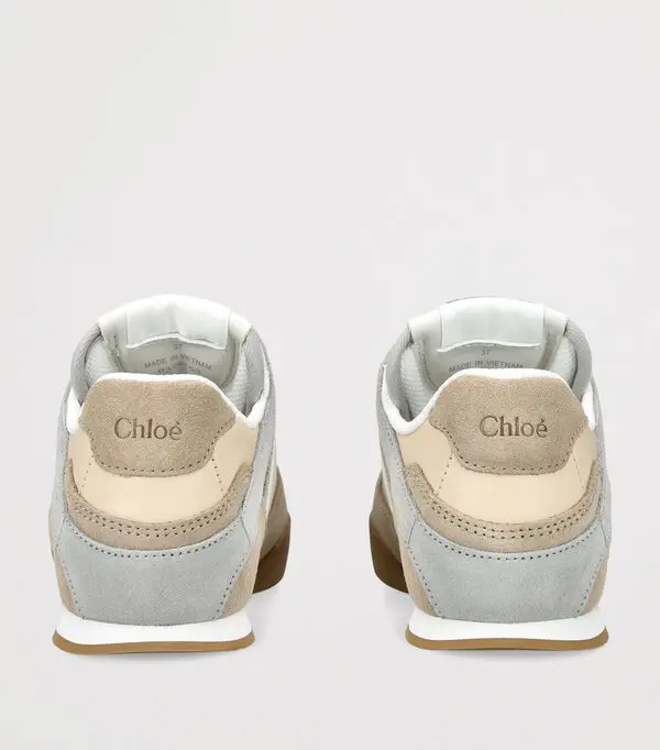 Chloé Leather Kick Sneakers - Grey