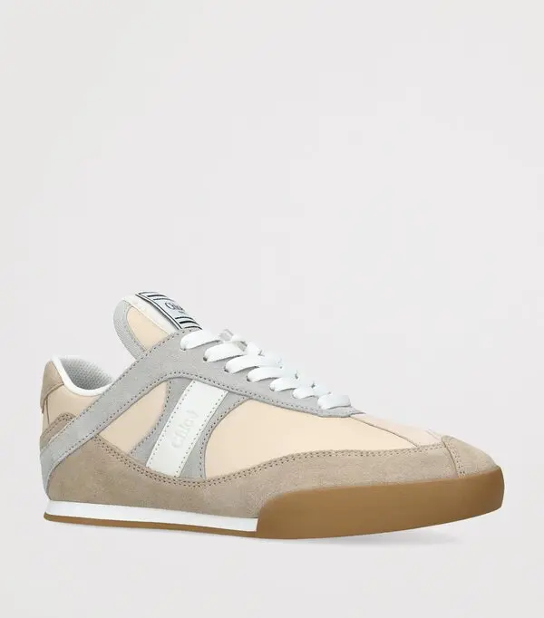 Chloé Leather Kick Sneakers - Grey