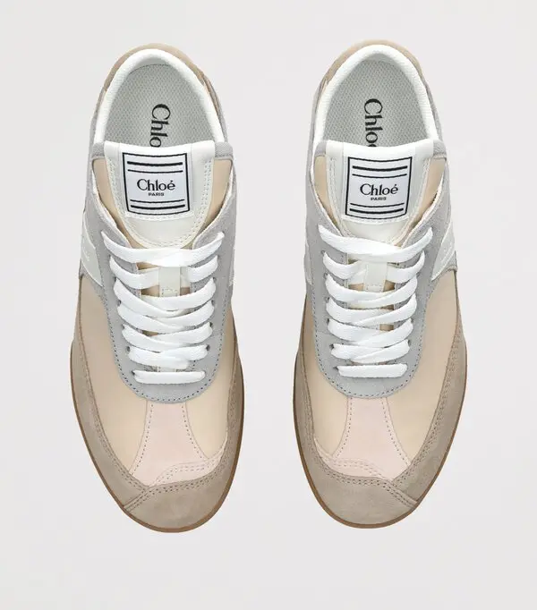 Chloé Leather Kick Sneakers - Grey
