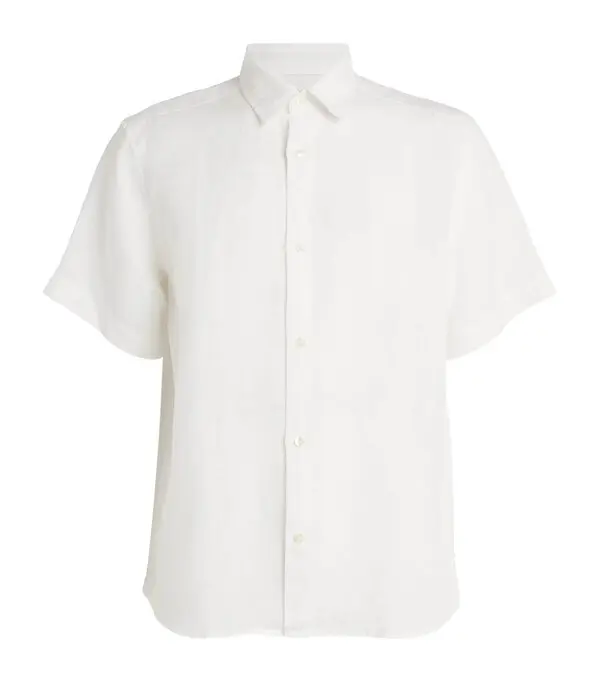 Frescobol Carioca Linen Castro Short-sleeve Shirt - White