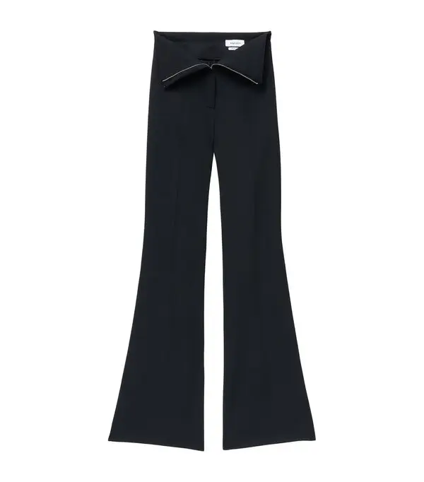 Alexander McQueen Wool Foldover-waist Trousers