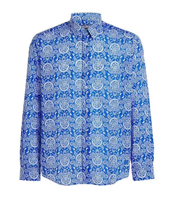 Vilebrequin Cotton Tribal Turtles Caracal Shirt