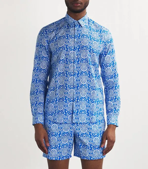 Vilebrequin Cotton Tribal Turtles Caracal Shirt