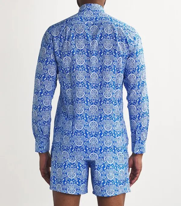 Vilebrequin Cotton Tribal Turtles Caracal Shirt