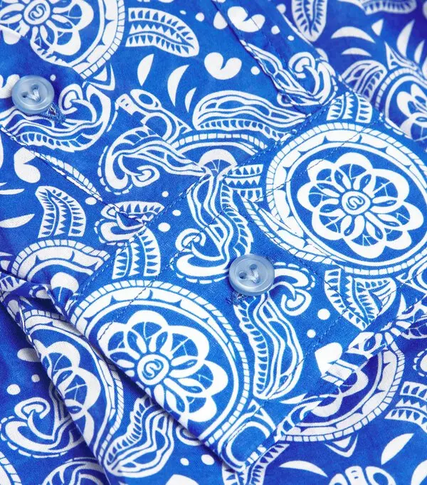 Vilebrequin Cotton Tribal Turtles Caracal Shirt