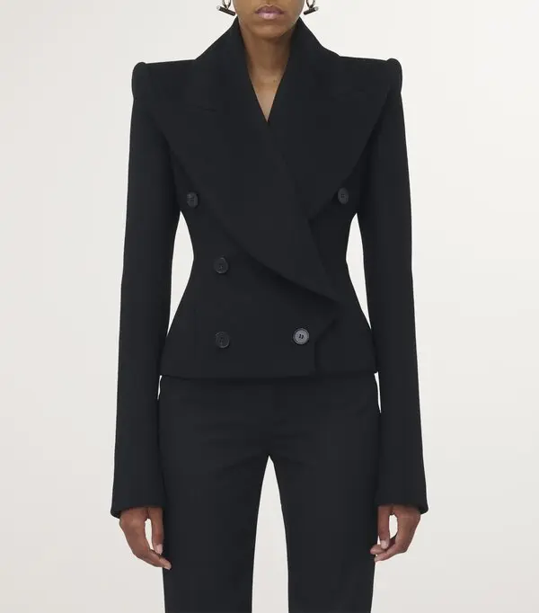 Alexander McQueen Wool-cashmere Double-breasted Blazer