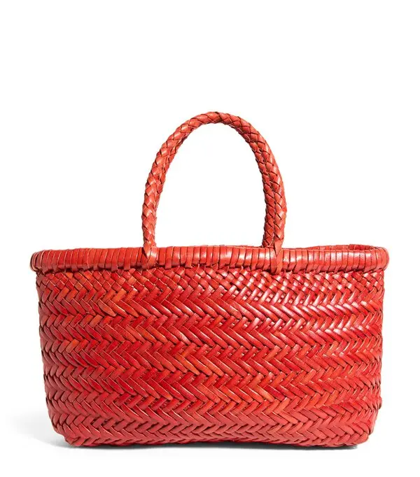 Dragon Diffusion Mini Leather Flat Gora Tote Bag - Red