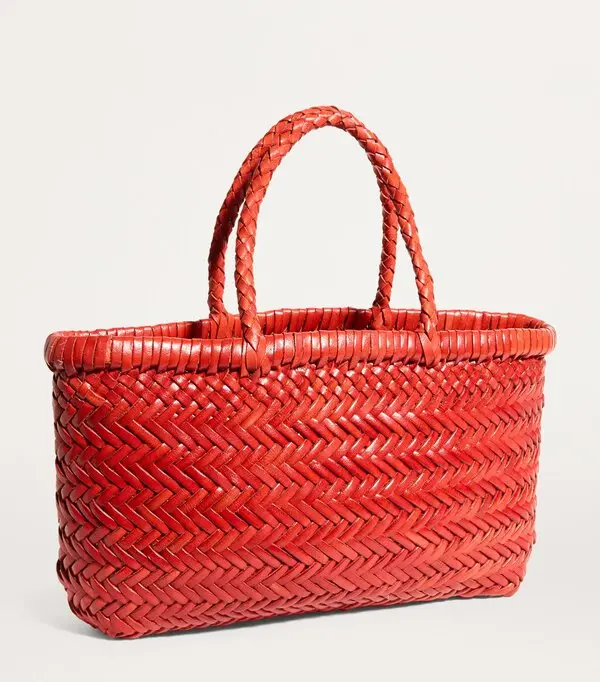 Dragon Diffusion Mini Leather Flat Gora Tote Bag - Red