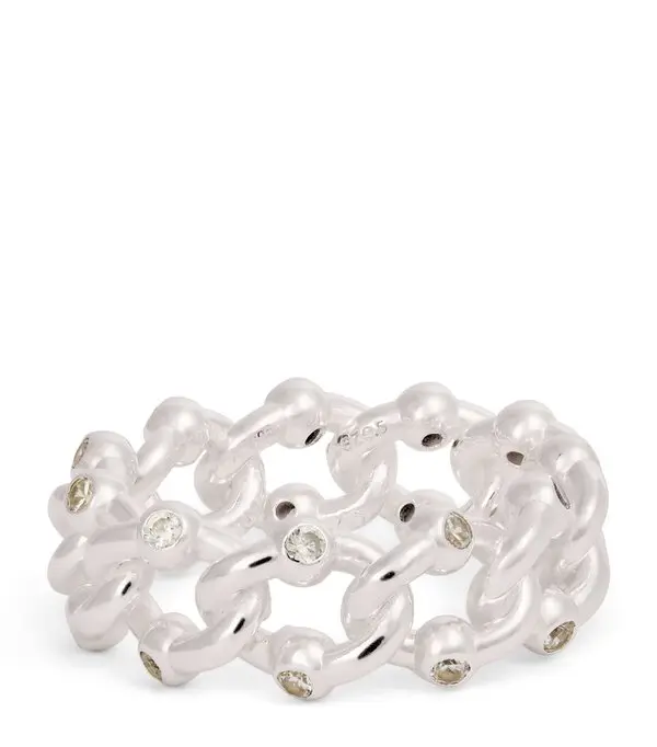 Hatton Labs Sterling Chunky Link Ring In Silver - 30% Off