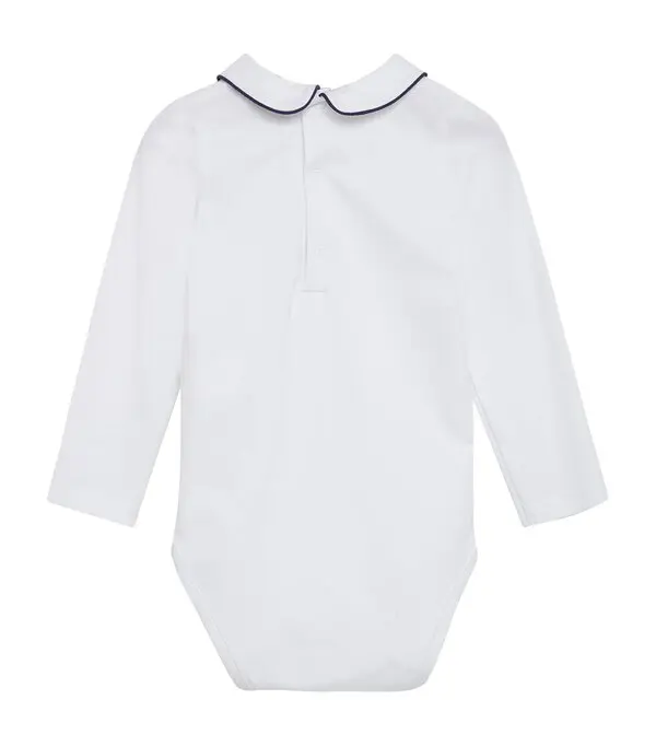 Trotters Piped-collar Milo Bodysuit