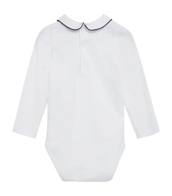 Trotters Piped-collar Milo Bodysuit