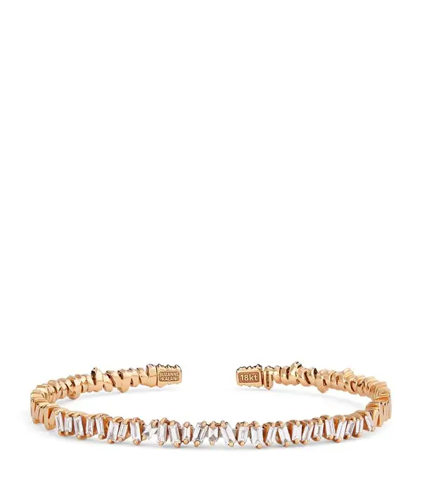 SUZANNE KALAN Classic Diamond Fireworks Bangle - Rose Gold
