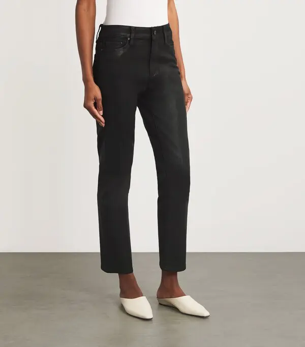 Paige Coated Cindy Cropped Jeans - Black