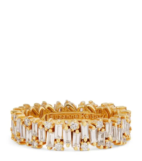 SUZANNE KALAN Yellow And Diamond Shimmer Eternity Ring - Gold