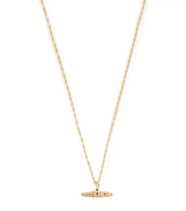 BLEUE BURNHAM Recycled Willow Bar Pendant Necklace - Gold