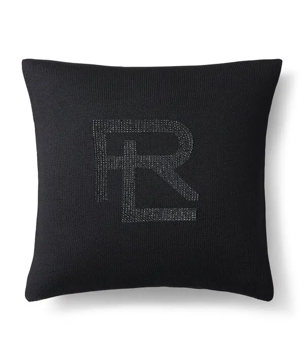 Ralph Lauren Cotton Beaded Hawthorne Throw Pillow - Black