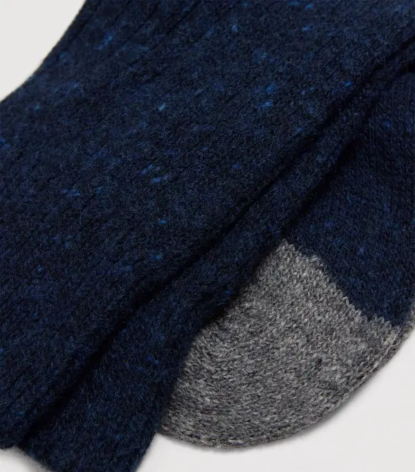 Barbour Wool-blend Houghton Socks - Navy