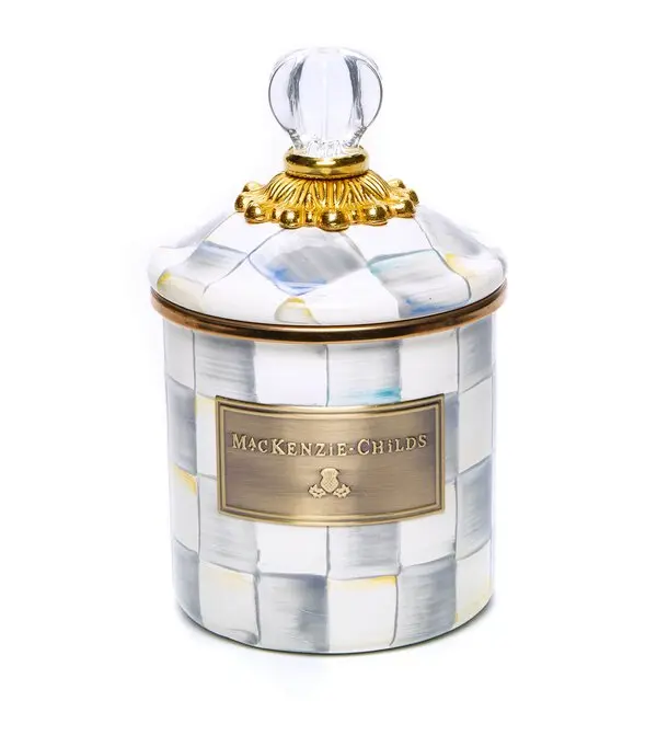 MACKENZIE-CHILDS Sterling Check Demi Canister