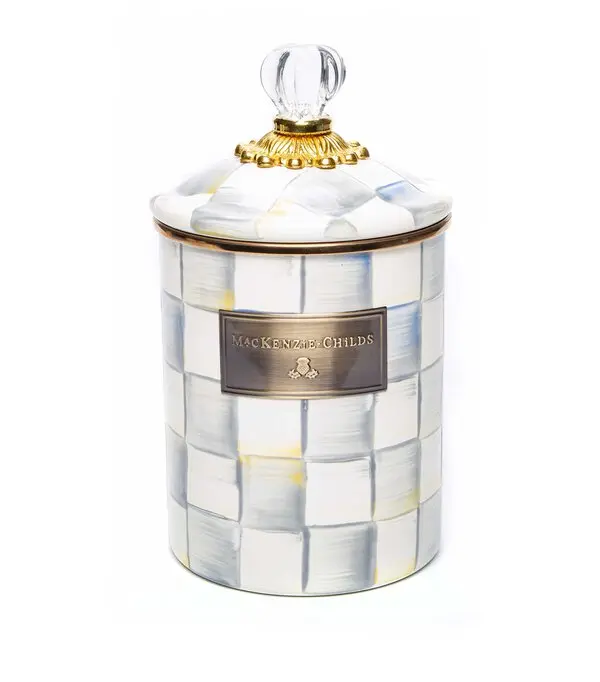 MACKENZIE-CHILDS Sterling Check Medium Canister