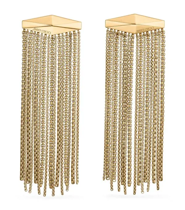 JIMMY CHOO Crystal-embellished Zandra Earrings - Gold