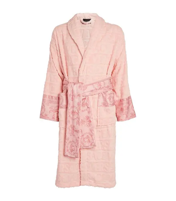 Versace Baroque Bath Robe - Pink