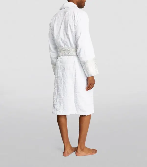 Versace Baroque Bath Robe - White