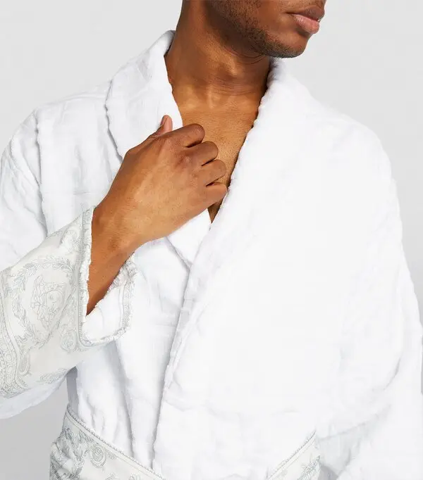 Versace Baroque Bath Robe - White