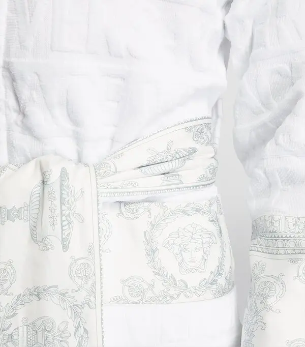 Versace Baroque Bath Robe - White