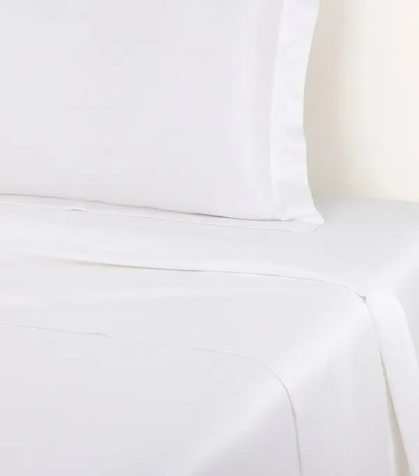 YVES DELORME COUTURE Egyptian Cotton Flat Sheet - White