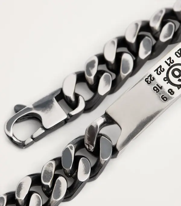 Maison Margiela Numeric Chain Bracelet In Silver - 29% Off