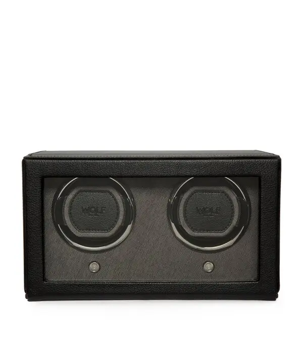 Wolf Cub Double Watch Winder With Cover - Black