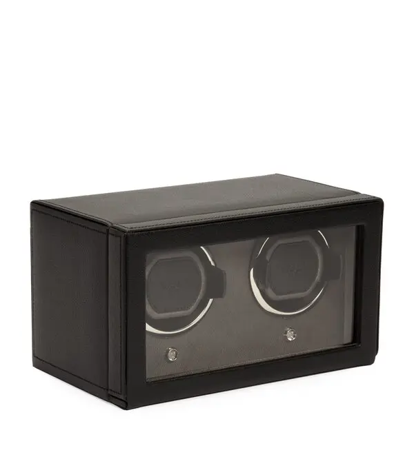 Wolf Cub Double Watch Winder With Cover - Black